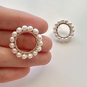 PISWENCY Freshwater Real Pearl Earrings 14K Gold Filled Stud Earrings for Women Handmade AAA Pearl Drop Dangle Earrings for Valentines Day, Gift for Her