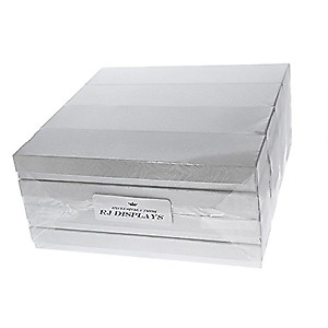 Pack of 20 Boxes Elegant White Paper Cotton Filled Boxes Jewelry Bracelet, Watches, Necklace and Anklet Gift Displays 8" x 2" x 1" Inches #82