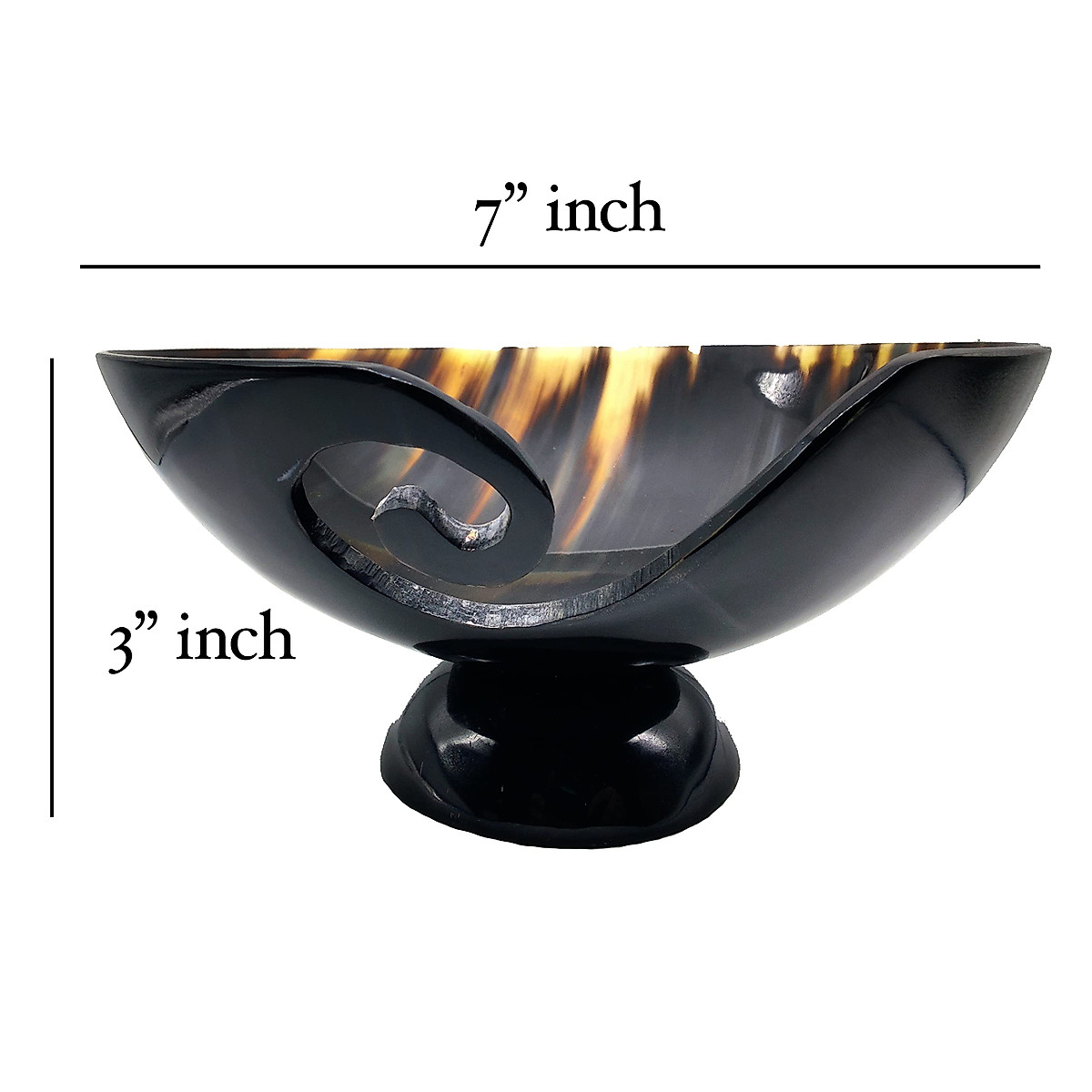 Handmade Yarn Horn Bowl & Yarn Sewing Supplies Large Wool Holder Horn Bowl Made Out of Genuine Horn | Ideal Knitting Crochet Accessories for Knitter| Decorative Bowl