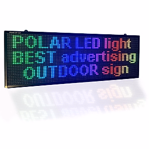 WiFi P6 high Resolution LED RGB Color Sign 40" x 11" with high Resolution P6 128x32 dots and New SMD Technology. Perfect Solution for Advertising