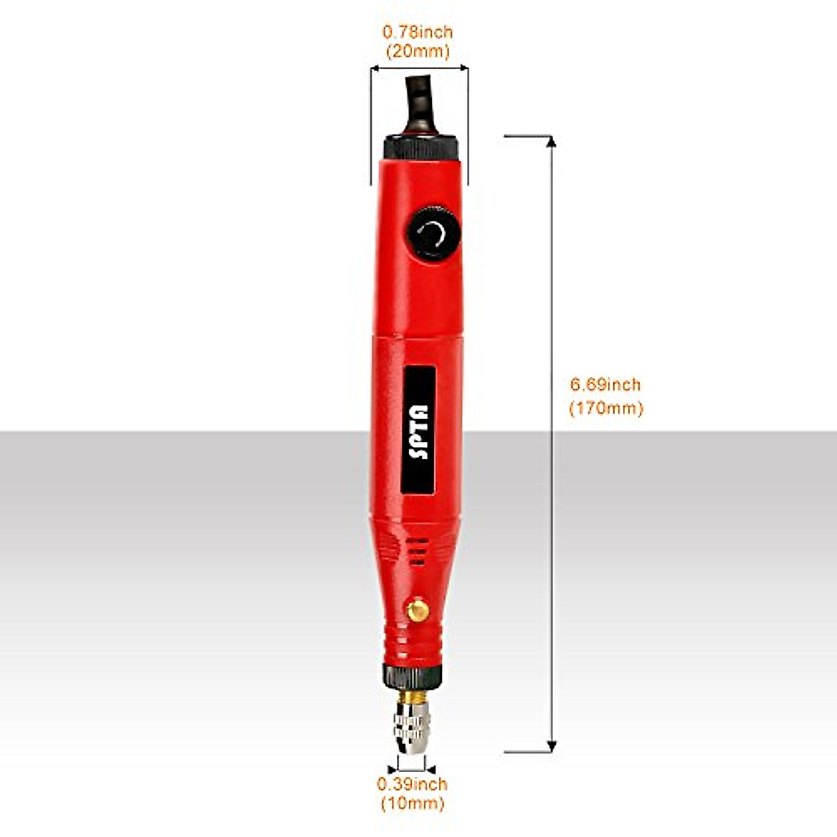 Electric Rotary Tool Kit, SPTA Mini Electric Grinder Set Mini Handle Electric Drill Grinding Engraving Pen Milling Trimming Polishing Drilling Cutting Engraving Tool 33Pcs Kit