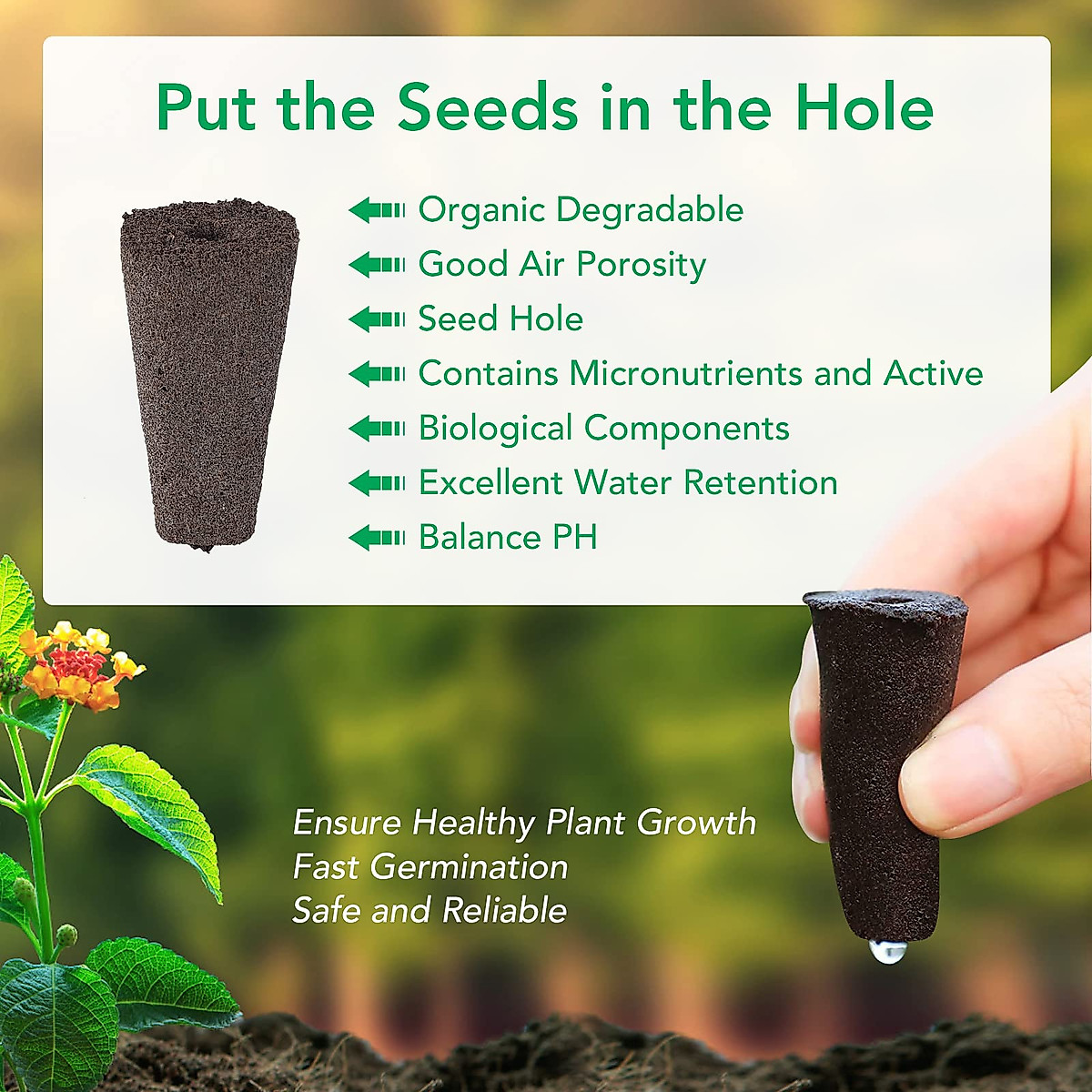 JustSmart Seed Pods Kit for IGS-20SE, Hydroponic Growing Kit, Grow Anything Kit with 12 pcs Grow Sponges, Grow Baskets, Grow Domes, and 1 Set of A&B Solid nutrients