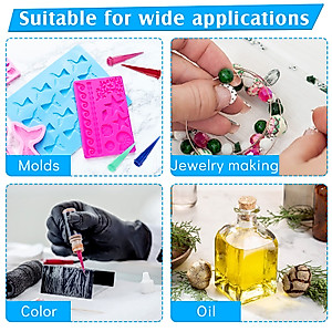 160 Pieces 8 Size Plastic Tapered Pinhead Blunt Syringe Tips Adhesive Dispensing Tip Plastic Glue Tips for Oil or Glue Applicator