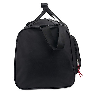 55 Liter, 24 Inch Lightweight Canvas Duffle Bags for Men & Women For Traveling, the Gym, and as Sports Equipment Bag/Organizer (Black 2)