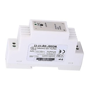 DR-15-12 DIN Rail Switching Power Supply DIN Rail Power Supply Switch Power Supply 12V 1.25A 15W Industrial Accessories for Control Cabinet(DR-15-12)