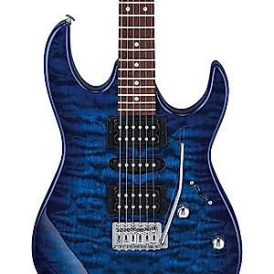 Ibanez 6 String Solid-Body Electric Guitar, Right, Blue (GRX70QATBB)