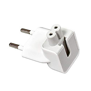 VizGiz 2 Pack US to Europe Plug Converter Travel Charger Adapter Wall Outlet EU European Connector Duck Head for MacBook Mac Pro MBA Retina MagSafe Apple Phone Pad Tablet Mini Air Power Brick
