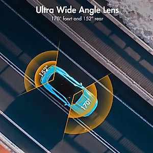 Dual Dash Cam, Aglaia 1080P Front and Rear Dash Camera, Full HD Car Dash Camera, 170° Wide-Angle Lens, WDR, Ultra Clear Night Vision, G-Sensor, Loop Recording, Motion Detection, Supercapacitor