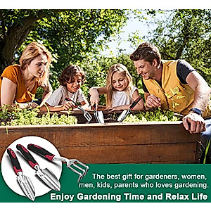 ESOW 11 Includes Hand, Transplant Trowel and Cultivator H Tool Set, 3 Piece Cast-Aluminum Heavy Duty Gardening Kit I, b