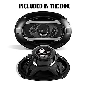 BOSS Audio Systems P69.4C Phantom Series 6 x 9 Inch Car Door Speakers - 800 Watts (Pair), 4 Way, Full Range, Tweeters, Coaxial, Sold in Pairs, Hook Up to Stereo and Amplifier
