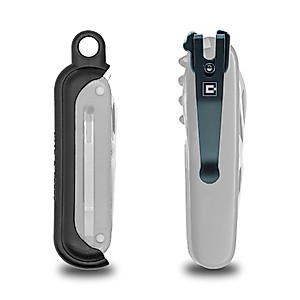 Bundle of BLACK SwissQlip for 91mm Victorinox Swiss Army Knife models & SwissLinQ Keychain Case for Classic SD Models