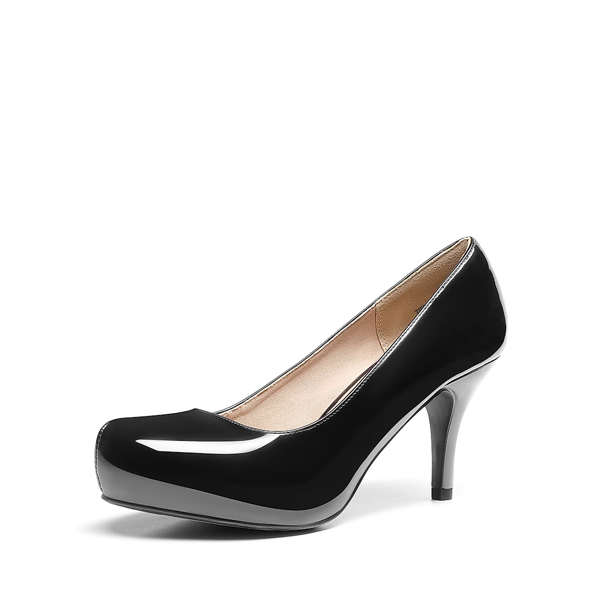 DREAM PAIRS Tiffany Women's New Classic Elegant Versatile Low Stiletto Heel Dress Platform Pumps Shoes,Size 9,Black/Pat,TIFFANNY