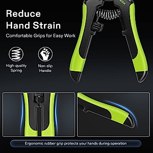 VIVOSUN Gardening Scissors 6.5 Inch Hand Pruner Pruning Shear with Straight Stainless Steel Blades, Black and Green