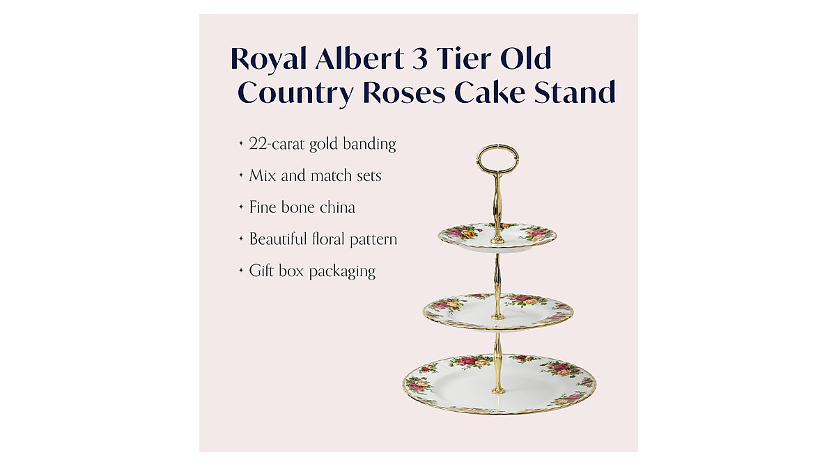 Royal Albert Old Country Roses Three-Tier Cake Stand | Elegant Vintage ...