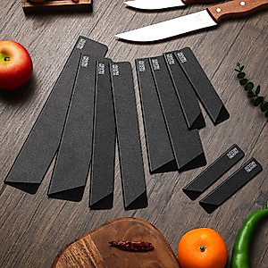 10-piece Universal Knife Guards Set,Knife Edge Guards are ABS Plastic and BPA-Free Felt Lining,More Durable,Non-BPA,Food Safety. The Knife Cover is Chef's Gift First Choice- Knives Not Included