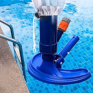 Uoark Pool Vacuum Head Half Moon Vacuum Head with Bottom Brush, Pool Vacuum with Filter Bag, Pool Vacuum Head with EZ Clips.