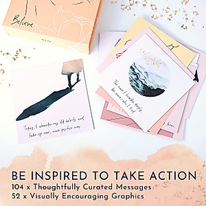 RYVE Positive Affirmations Cards for Women - 52 Mindfulness Cards with Affirmations and Inspirational Quotes - Motivational Cards, Meditation Cards, Inspirational Cards, Daily Affirmation Cards