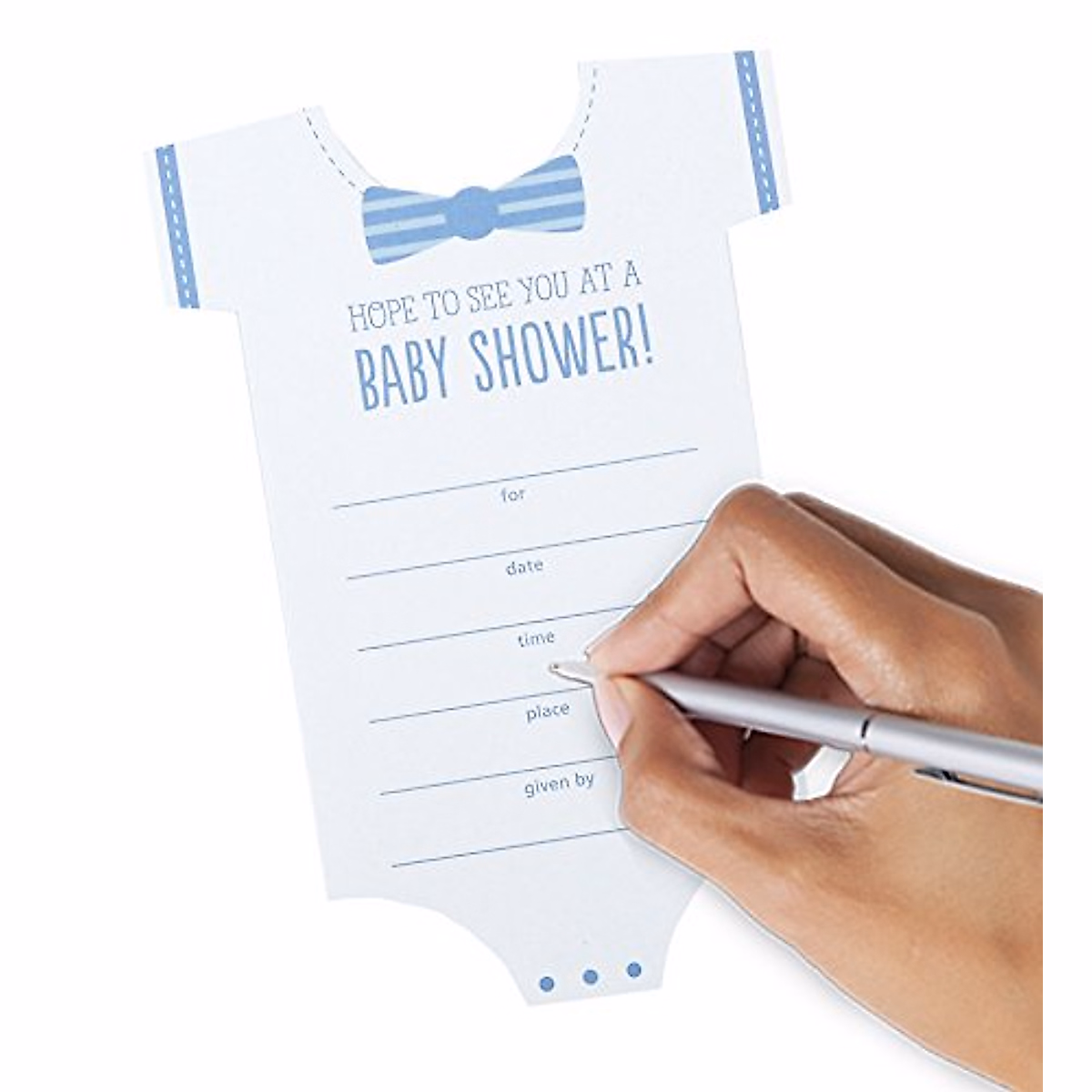 Hallmark Baby Shower Invitations, Onesie (Pack of 10 Invites and Envelopes for Baby Boy) (5INH6191)