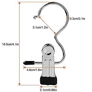 STARVAST 20 Pcs Laundry Hooks Boot Hanger Hold Clips, Portable Stainless Steel Boot Hangers Hanging Clothes Pins for Closet Travel Home