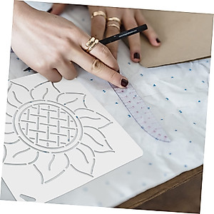 TEHAUX Embroidery Template Embroidery Stencils Multipurpose Tool Embroidery Tools Embroidery Accessories Patchwork Stencil Tailor Craft Tool DIY Clothing Stencil Pp Quilting Sewing Tools