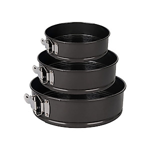 Springform Cake Pan Set，Nonstick Leakproof 3 pcs Cake Pan Bakeware For Cheesecake, Tier Wedding Cakes, And More - Removable Bottom, Leakproof Bakeware Sets(4"/7"/9")