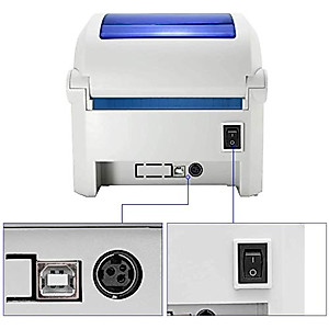 Shipping Label Printer, Barcode Thermal Direct Printer for Amazon Ebay PayPal Etsy Shopify Shipstation Stamps.com Ups USPS FedEx DHL, 4x6 inch with 350 Labels Not for Mac