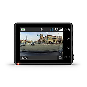 Garmin Dash Cam 47, 1080p and 140-degree FOV, Monitor Your Vehicle While Away w/ New Connected Features, Voice Control, Compact and Discreet, Includes Memory Card
