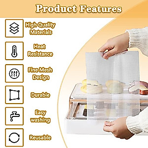 Silicone Dehydrator Sheets, Non Stick Silicone Mesh for Dehydrator Tray Liner 14x14inch Silicone Dehydrator Sheet Food Dehydrator Sheets Fruit Dryer Mesh for Freeze Dryer Dehydrator Accessories - 5pcs