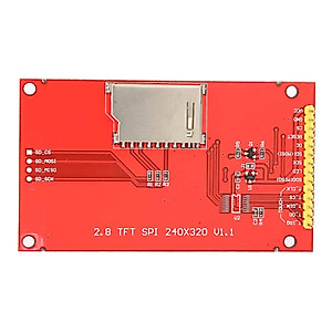 2.8 Inch ILI9341 240x320 5V/3.3V TFT SPI LCD Display Module Serial Port LCD Touch Panel Module Color Screen, Support 65K Color Display(Without Touch)