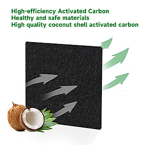 Trash Can Odor Absorbing Filter Refills for EKO Garbage Cans, Activated Charcoal Deodorizer, Strong Charcoal Odor Absorber, Pack of 8 Replacements