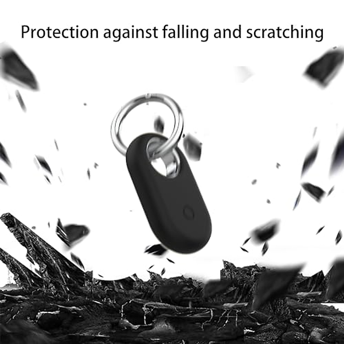 2023 New 2-Piece Silicone Full-Body Shockproof case is Specially Designed for Galaxy SmartTag2 case Keychain Smart Tag 2 case, which is Suitable for Keys, Wallets, suitcases, Backpacks (Black(2))
