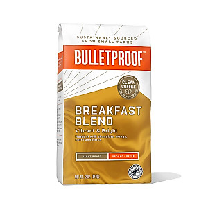 Bulletproof Breakfast Blend Light Roast Ground Coffee, 12 Ounces, 100% Arabica Coffee Sourced from Guatemala, Colombia & El Salvador
