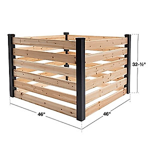 Outdoor Essentials Haven 4 ft. x 4 ft. Cedar Compost Bin