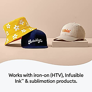 Cricut Hat Press and Infusible Ink Patterns Bundle, Hat Sublimation Projects with Cricut Maker, Explore & Joy Machines (not Included), Curved Heat Press, HTV Iron On, DIY Project, Gift Idea