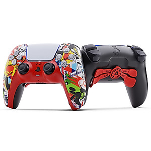 AimControllers PRO Controller compatible with PS5 Console & PC | Custommade Wireless Gaming Controller with 4 Back Remappable Paddles | Gaming Accessories Electronics | Stickerbomb