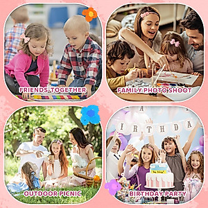 PONAPO Baby Girls Headbands with Bows, 10PCS Infant Headbands Elastics for Newborn, Toddlers, Kids - Pink