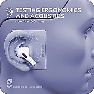 Gcioii 3 Pairs AirPods Pro Ear Hooks Covers [Added Storage Pouch] Upgraded Anti-Slip Sports Ear Covers Accessories Compatible with Apple AirPods Pro (2019) (White)