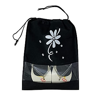 Old Navy Women Beach Summer Casual Flip Flop Sandals (10 White Script Logo & Black Flip Flops) with Dust Cover