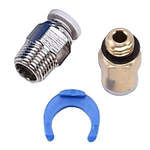 3 Pieces of PTFE Tube PTFE Tube (1.5M) 1.75Mm Filament with Tube Cutter, 6 Pieces of PC4-M10 Accessories - (Color: Blue)