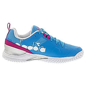 Diadora Women's Blushield Torneo All Ground Tennis Shoe (Sky Blue/White, 8.5)