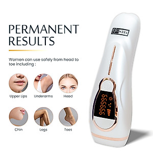 TECHCIFY Laser Hair Removal | Permanent Painless Hair Removal for Women | IPL Hair Removal with Five Energy Levels and 999,999 Flashes | Epilation for Women and Men at Home