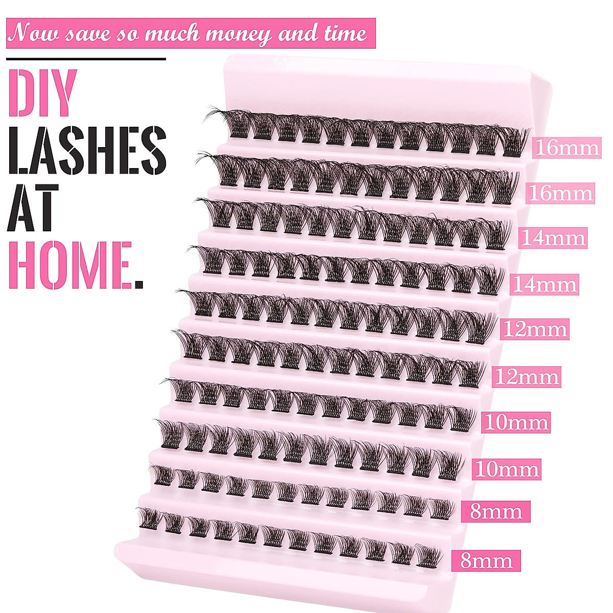 Lash Clusters Natural Wispy Cluster Lashes 8-16mm Wispy Individual Lashes Extensions Natural Look Lashes D Curl Fluffy Cluster Lashes DIY Eyelash Extension by Focipeysa