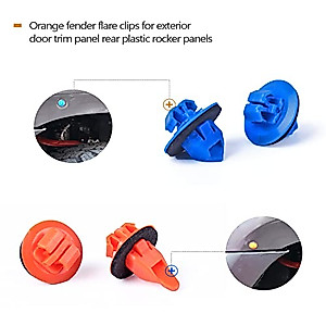 120Pcs Fender Flare Clips, Xislet Retainer Fastener Rivets for Bumper Fender Liner 90189-06065 Compatible with Toyota 4Runner Tacoma RAV4 Replace 75495-35010 75397-35010 90189-06013