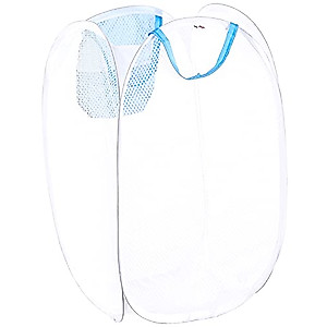 Clorox Pop Up Laundry Basket – Lightweight Mesh, 23”x14” | Odor Protection Keeps Clothing Smelling Fresh | Collapsible Easy Storage | Portable, Folding Clothes Hamper with Side Pocket