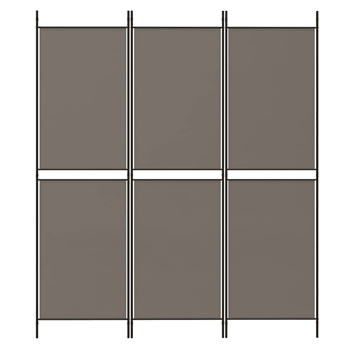 GOLINPEILO 3-Panel Room Divider, Folding Partition Privacy Screens, Freestanding Fabric Room Panel, Portable Folding Room Divider Wall for Office, Room,Restaurant, Anthracite 59.1"x70.9", -4491