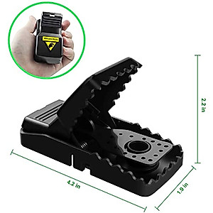 FNEU Mouse Trap Mouse Traps Indoor Mice Trap Mouse Traps Outdoor Mouse Traps for House 6 Packs,Black