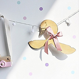 shlutesoy Swan Bowknot Wooden Hanger Kids Room Clothes Rack Home Decor Photography Prop