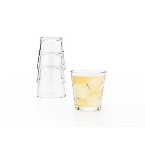 Libbey 15769 Restaurant Basics Stacking Double Old Fashioned Glasses, 12-ounce, Set of 12