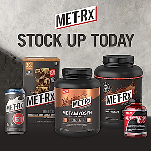 MET-Rx Big 100 Colossal Protein Bars, Vanilla Caramel Churro Meal Replacement Bars, Brown, 9 Count (Pack of 2)