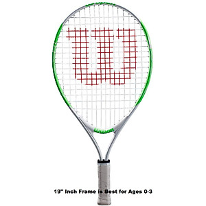 Generic Wilson US Open 25 Junior Tennis Racquet Bundled with a Green/White Wilson Advantage II Tennis Bag (Perfect for Beginner Players Age 9-10) Green/White Bag 25 Inch Racquet